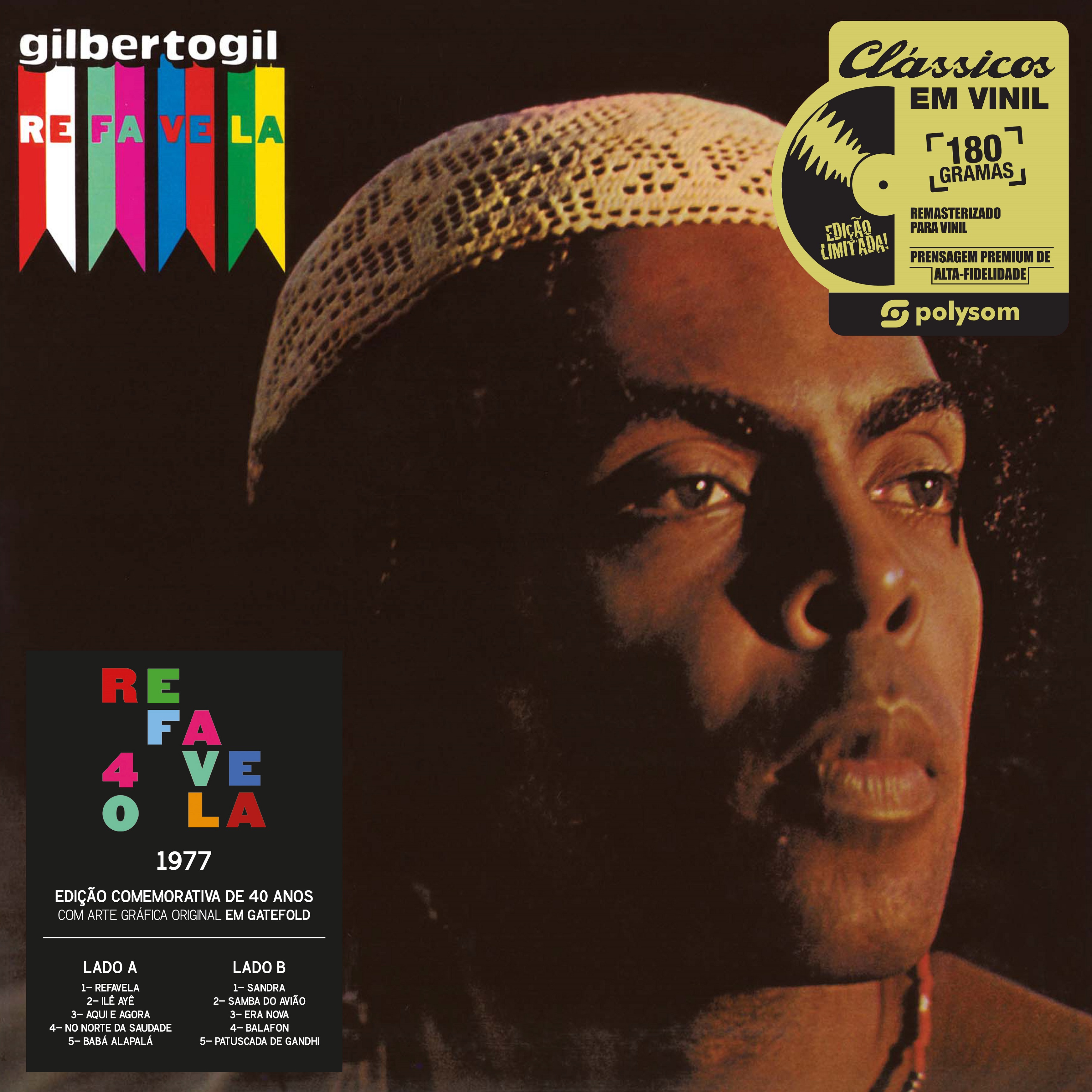 “Refavela”, de Gilberto Gil, ganha reedição em vinil - Artescétera